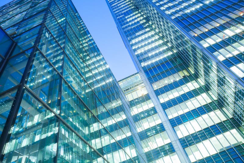 Office Building in London, England Stock Image - Image of evening ...