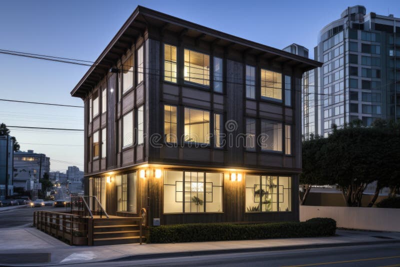 Office Building with New Exterior, but Original Interior Design on ...