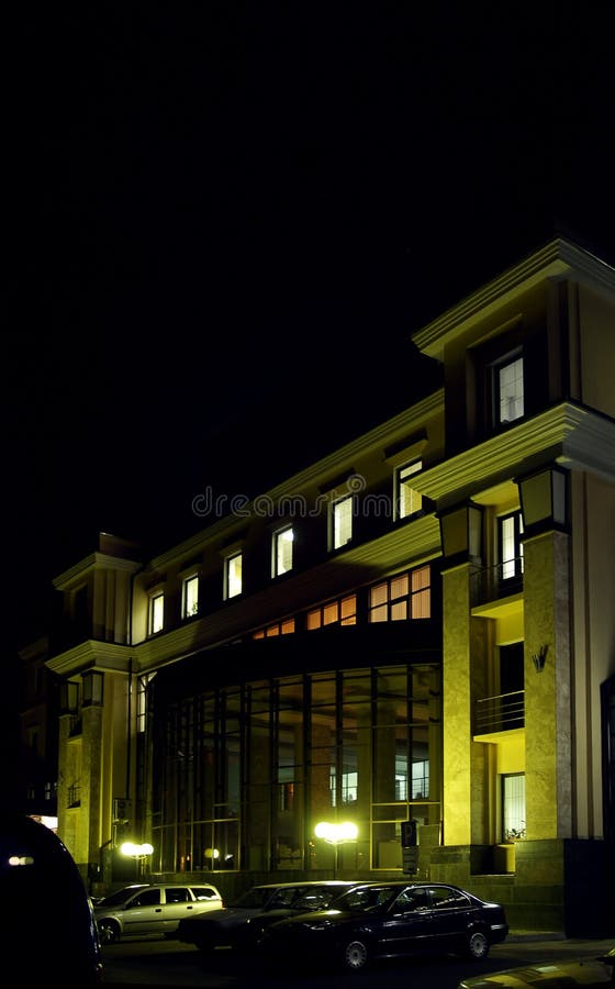 Office building at night stock image. Image of architecture - 11213979