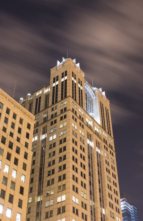 Office Building at Night stock image. Image of cityscape - 77062229