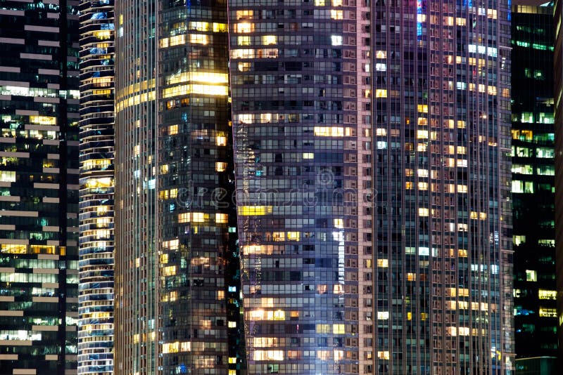 Office building at night stock image. Image of night - 56839725