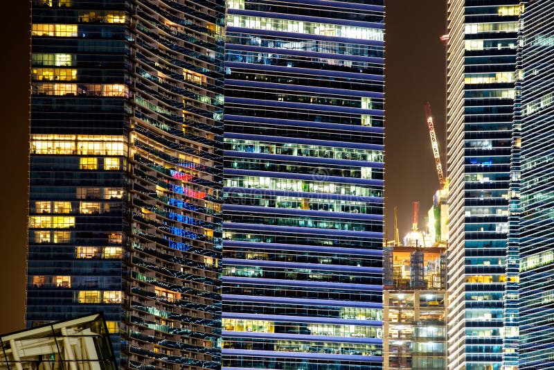Office building at night stock image. Image of reflection - 56839743