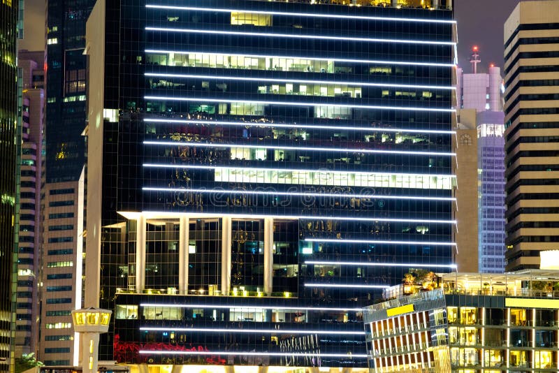 Office building at night stock image. Image of business - 58966265