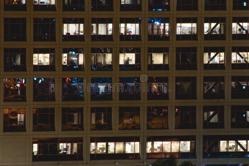 Office building at night stock photo. Image of corporate - 60177020
