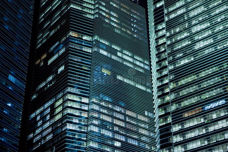 Office Building at Night stock photo. Image of building - 35809588