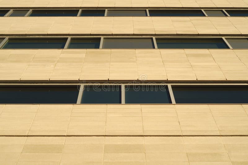 Office Building Perspective Concrete and Windows Wall Stock Image ...