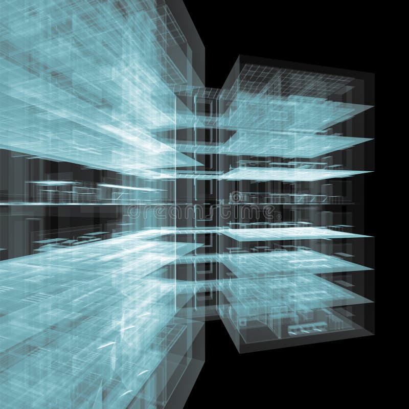 Office building plan stock illustration. Illustration of render - 17091650