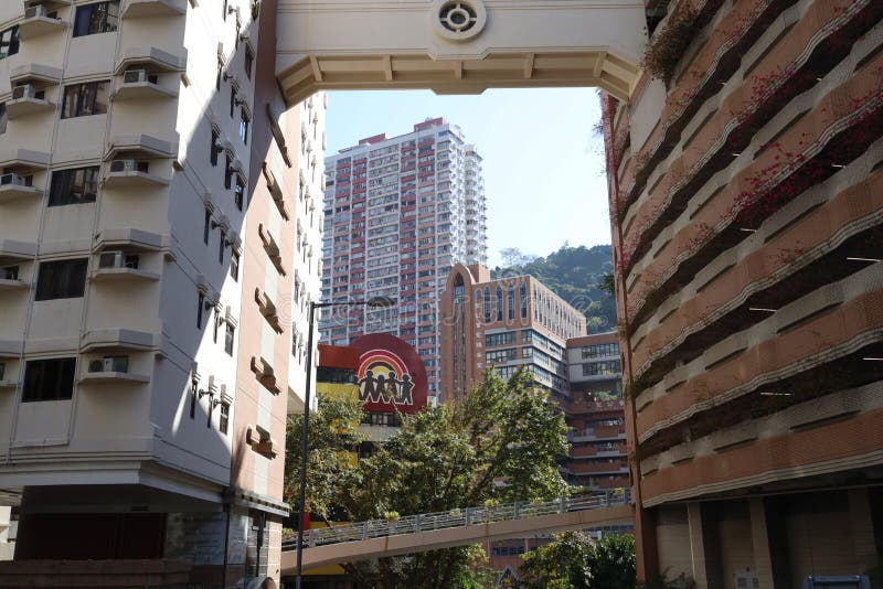 The Office Building and Residential at Wan Chai 1 Jan 2021 Stock Photo ...