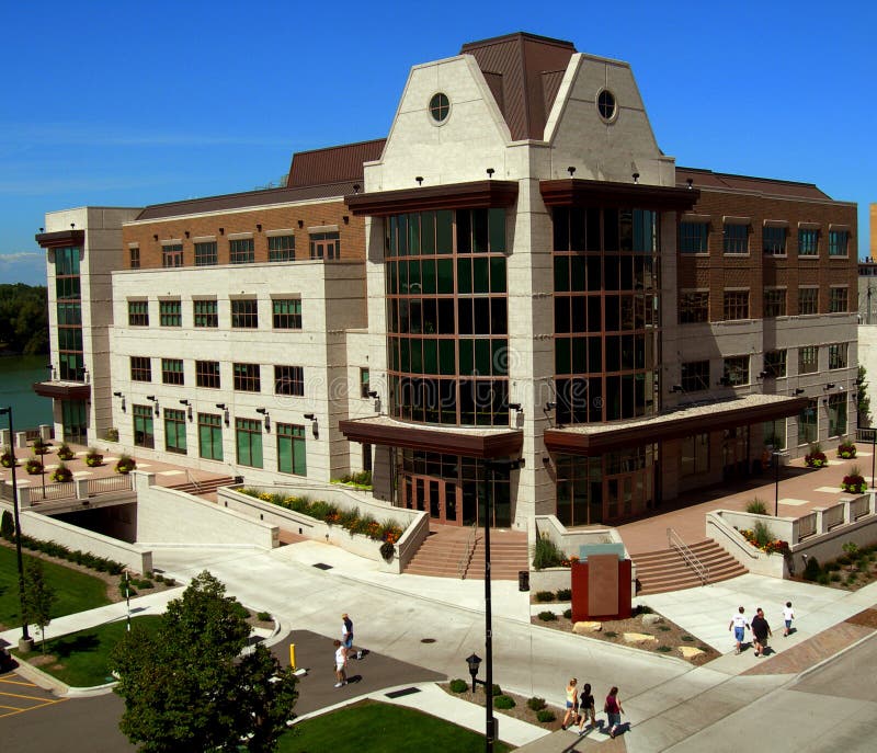 Office Building on River stock image. Image of gigantic - 1173499