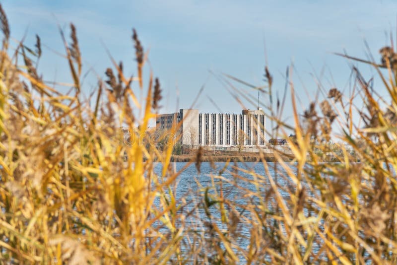 Office Building by the River Stock Image - Image of architecture ...