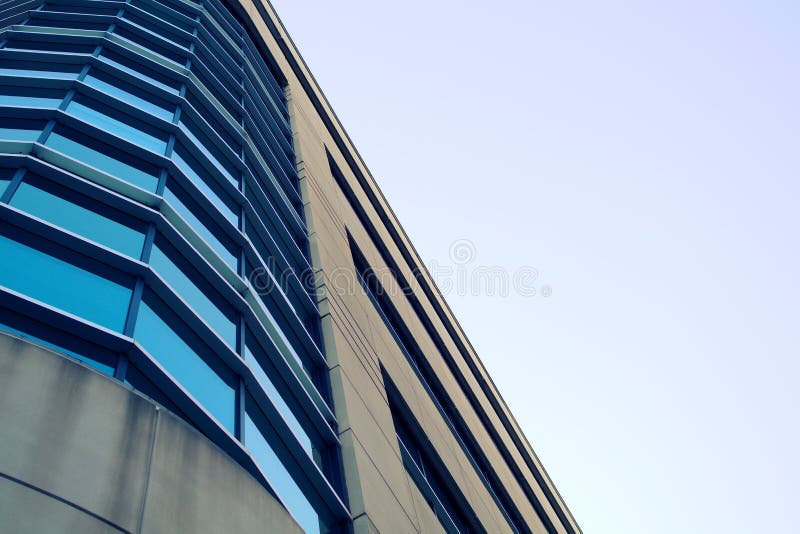 Office Building Round Corner Skyscraper Metal Structure Windows and ...