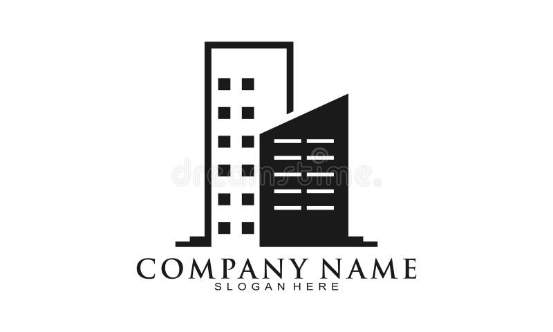 Office Building Simple Vector Logo Stock Vector - Illustration of ...