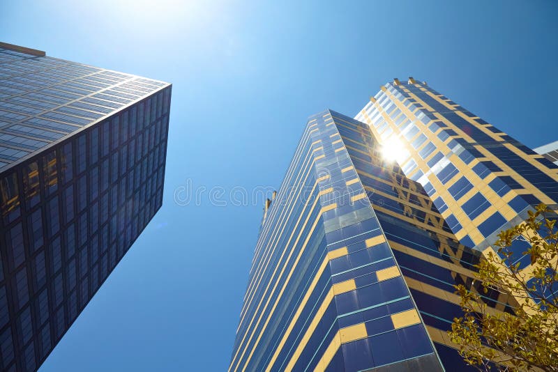 Office Building on Sky Background. Stock Photo - Image of light ...