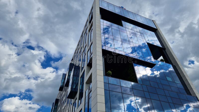 Office Building in Sofia, Bulgaria with Sky Clouds Behind Stock Photo ...