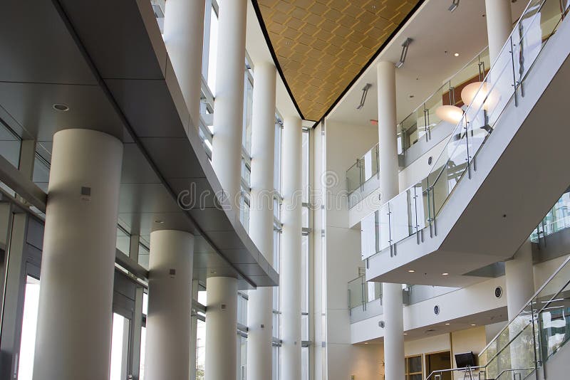 Inside Modern Office Building Editorial Photography - Image of wall ...