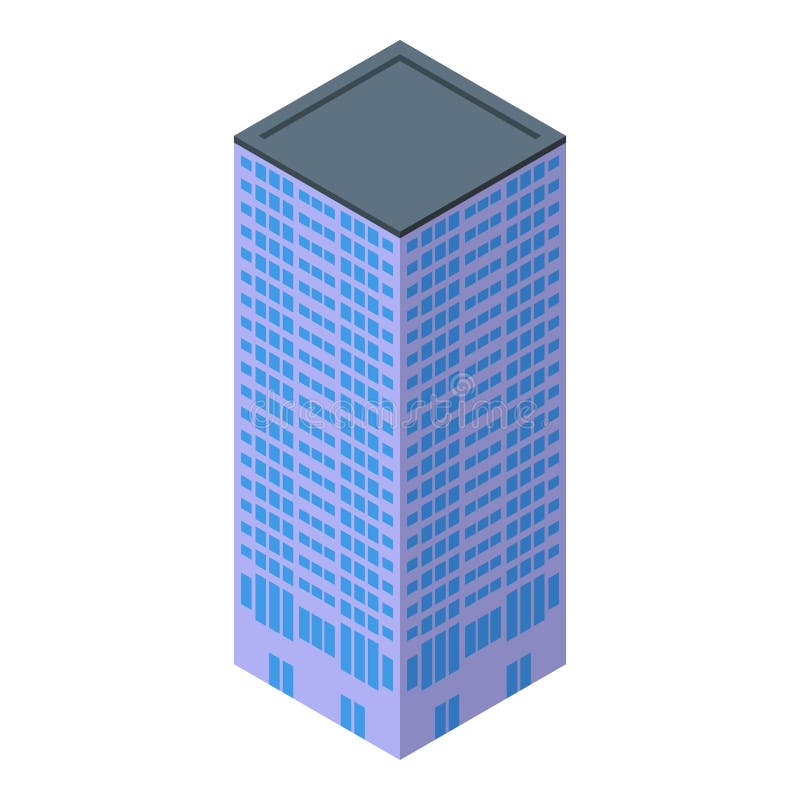 Office Building Standing Tall with Many Windows Stock Vector ...