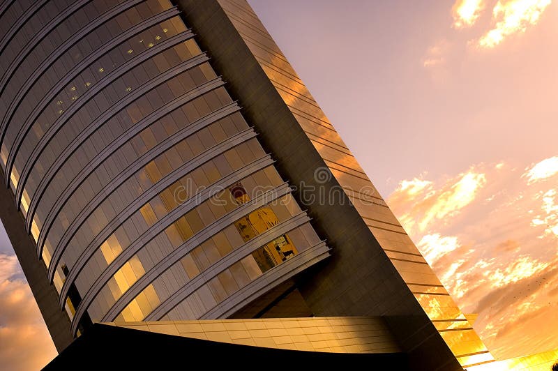 Office Building at Sunset stock image. Image of contemporary - 2718519