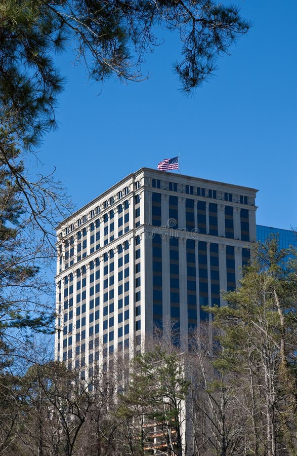 Office Building through Trees Stock Photo - Image of glass, blue: 13450274