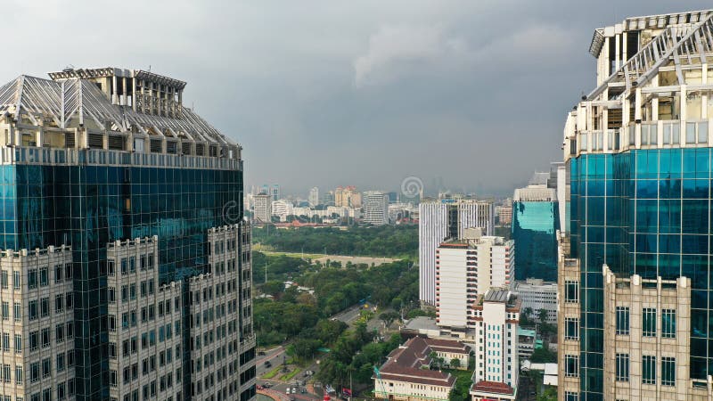 Office Building Turquoise Blue Glass Wall Reflection Detail Stock Photo ...