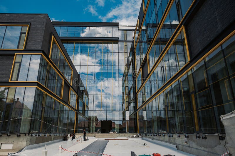 Office Building Under Construction. Business Center and Office ...