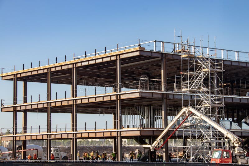 Office Building Under Construction Stock Photo - Image of construction ...