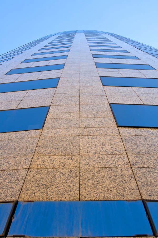 Office Building Upward Perspective Stock Photo - Image of reflection ...