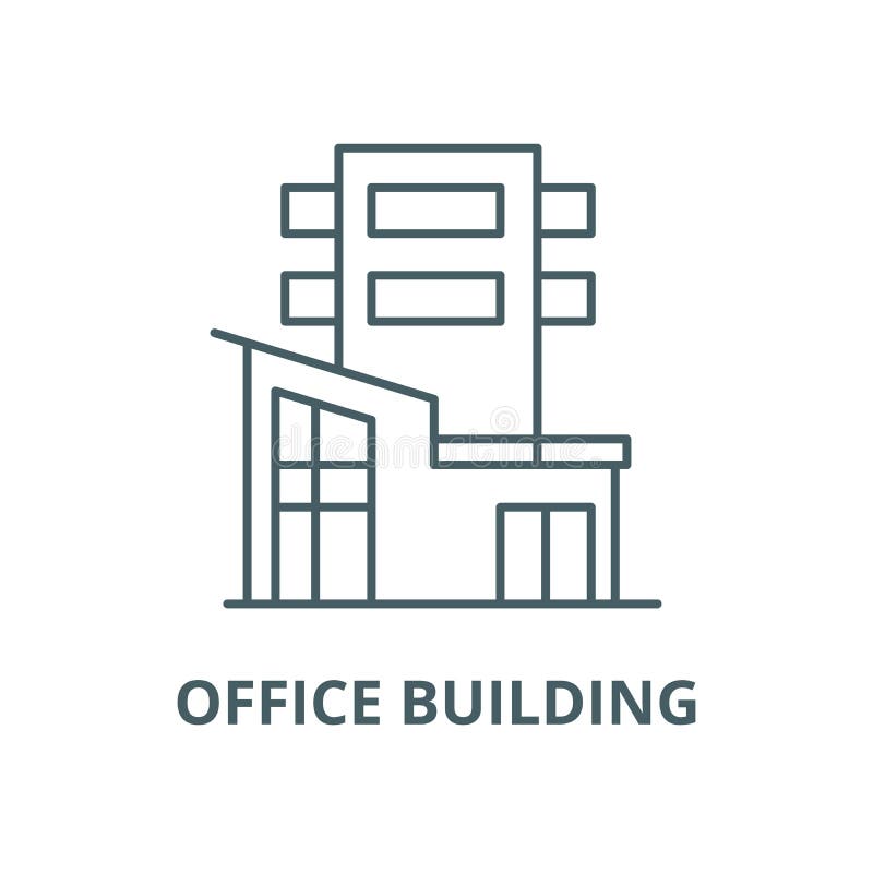 Office Building Line Icons, Signs, Vector Set, Linear Concept, Outline ...