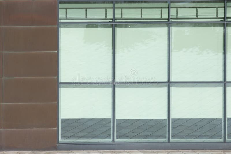 Office Building Wall with High Windows Stock Photo - Image of steel ...