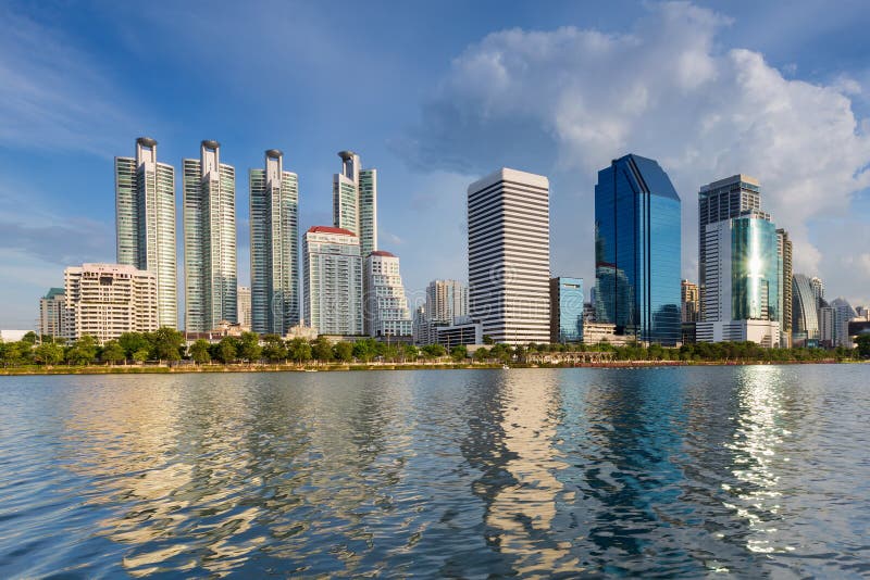 Building on Water in the Park District. Stock Photo - Image of water ...