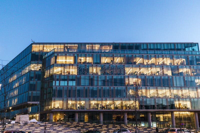 Office Building Work Early in the Morning Remote Work Stock Image ...