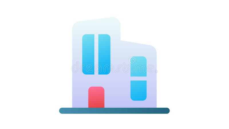 Office Building Working Space Single Isolated Icon with Single Isolated ...