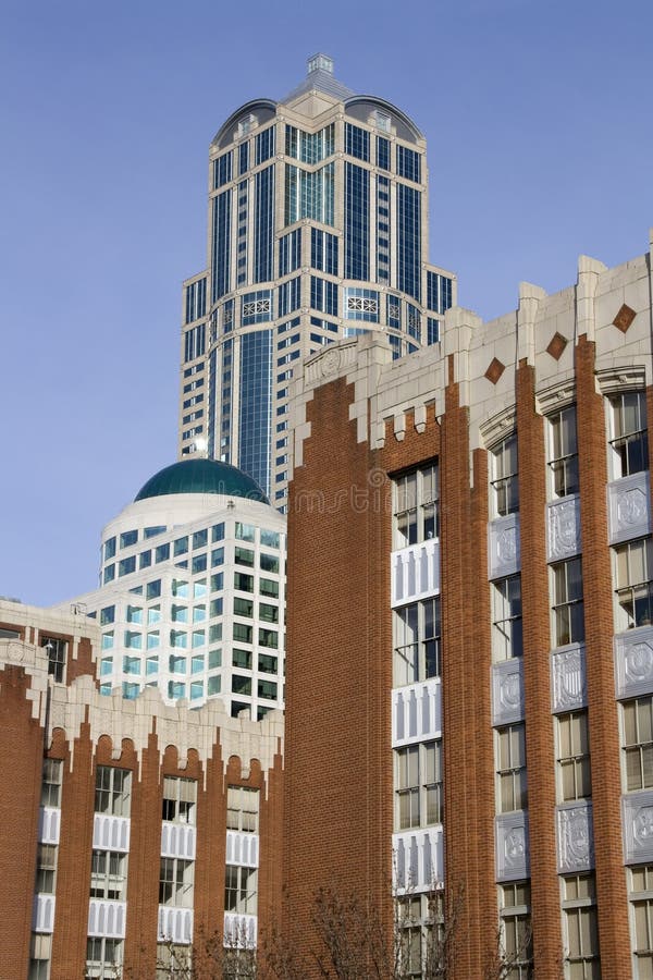 Office buildings seattle stock photo. Image of commercial - 30591524
