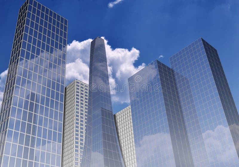 3d Blue Buildings Stock Illustrations – 6,132 3d Blue Buildings Stock ...