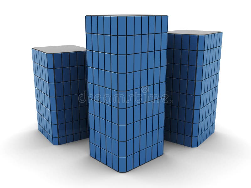 3d Blue Buildings Stock Illustrations – 6,132 3d Blue Buildings Stock ...