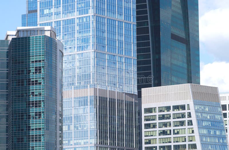 Office Buildings on a City Closeup Stock Image - Image of business ...