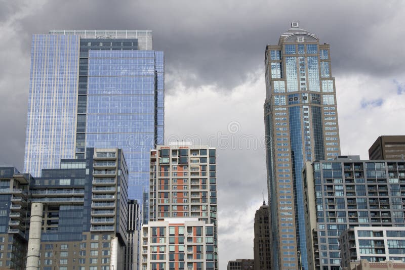 Office Buildings Cloudy Sky Stock Photo - Image of office, city: 30718112