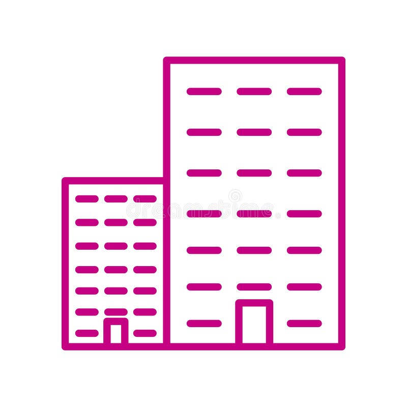Office Buildings Icon Thin Line for Web and Mobile, Modern Minimalistic ...