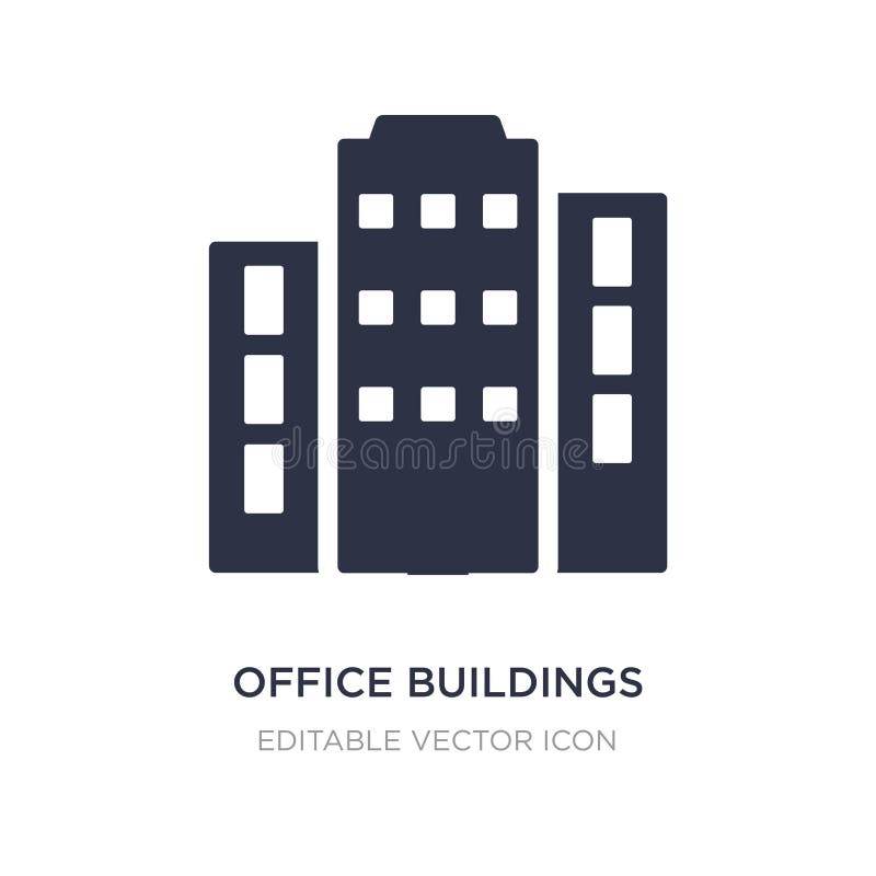 Office Buildings Icon on White Background. Simple Element Illustration ...