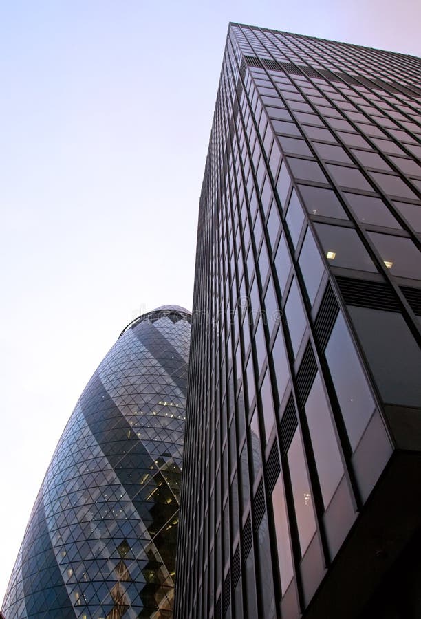 Office buildings in London stock image. Image of reflection - 4686807