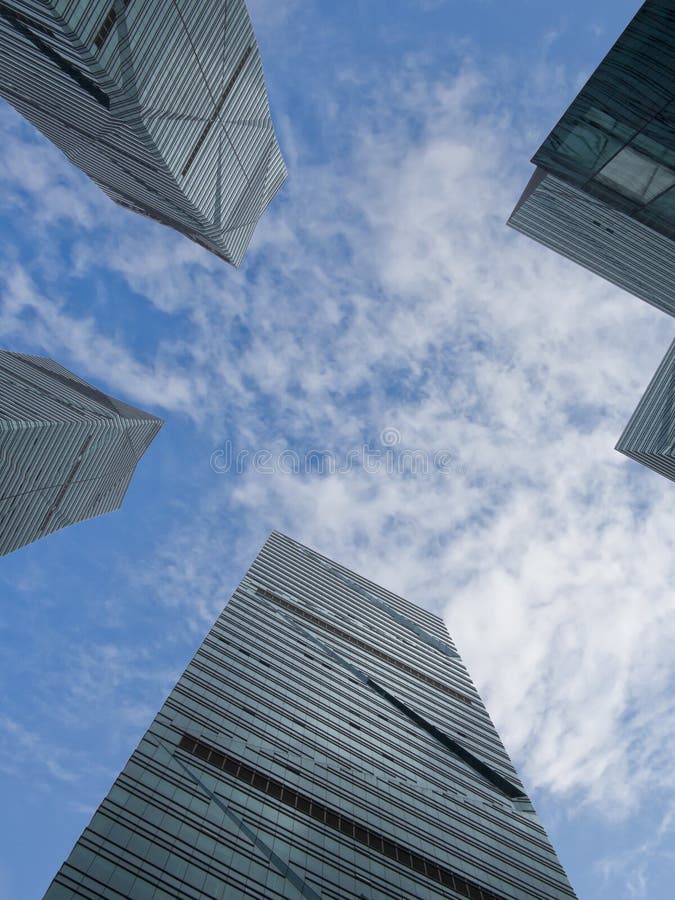 Office Buildings, Looking-up Stock Photo - Image of asia, architecture ...