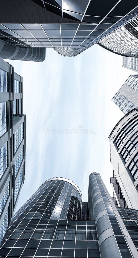 Office Buildings with Tinted Windows. Modern Architectural Corporation ...