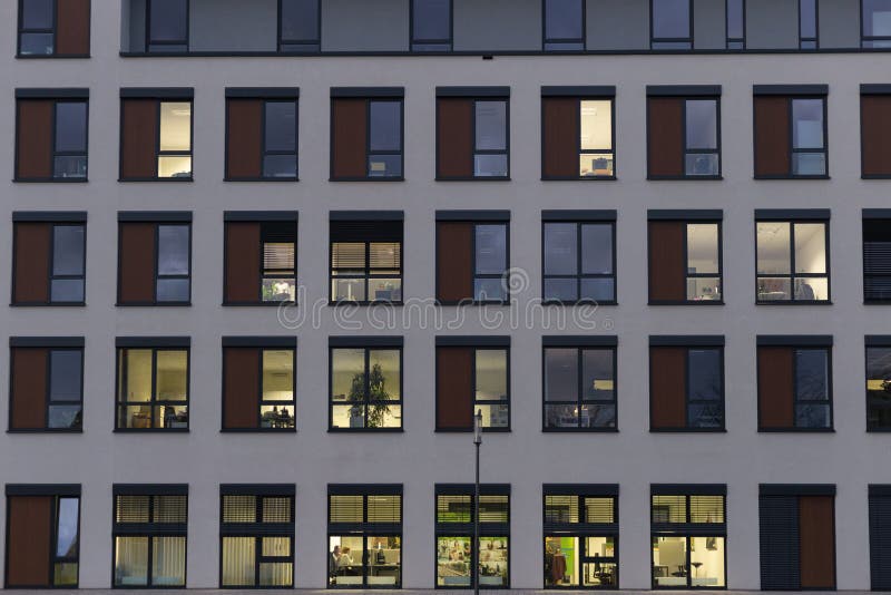 Office Buildings with Window Facade of Working Groups Editorial Stock ...