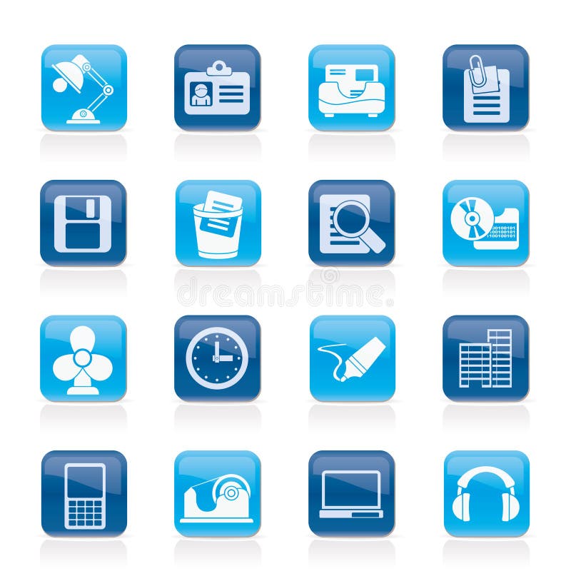 Basic - Office and Business Icons Stock Vector - Illustration of change ...