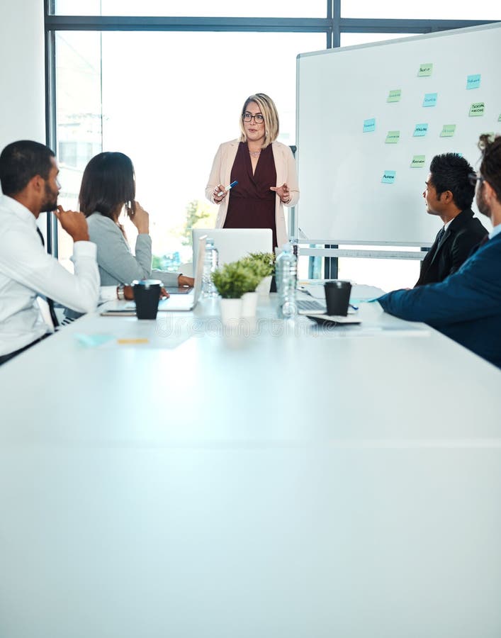 Office, Business People and Ceo with Discussion for Presentation ...