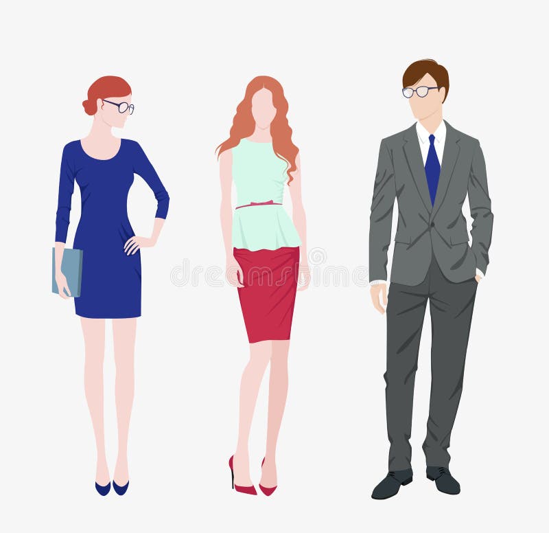 Office and business people stock vector. Illustration of fashion - 40574203