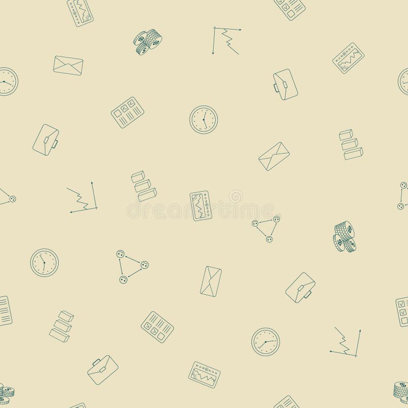 Office Business Seamless Pattern Background Stock Vector - Illustration ...