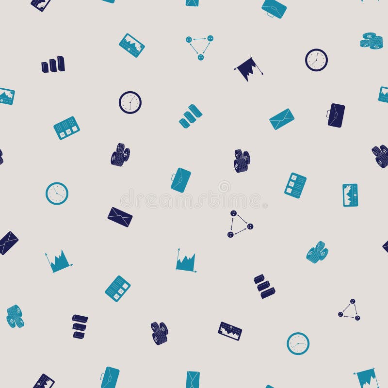 Office Business Seamless Pattern Background. Vector Illustration. Stock ...