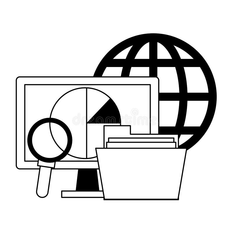 Office and Business Technology Symbols Stock Vector - Illustration of ...