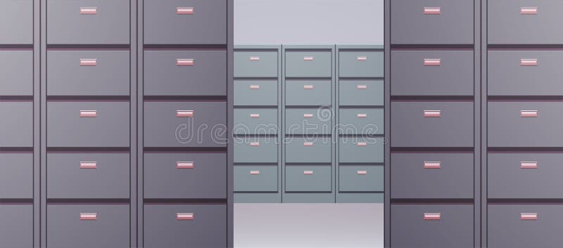 Office Cabinet and Document Data Archive Storage Folders for Files ...