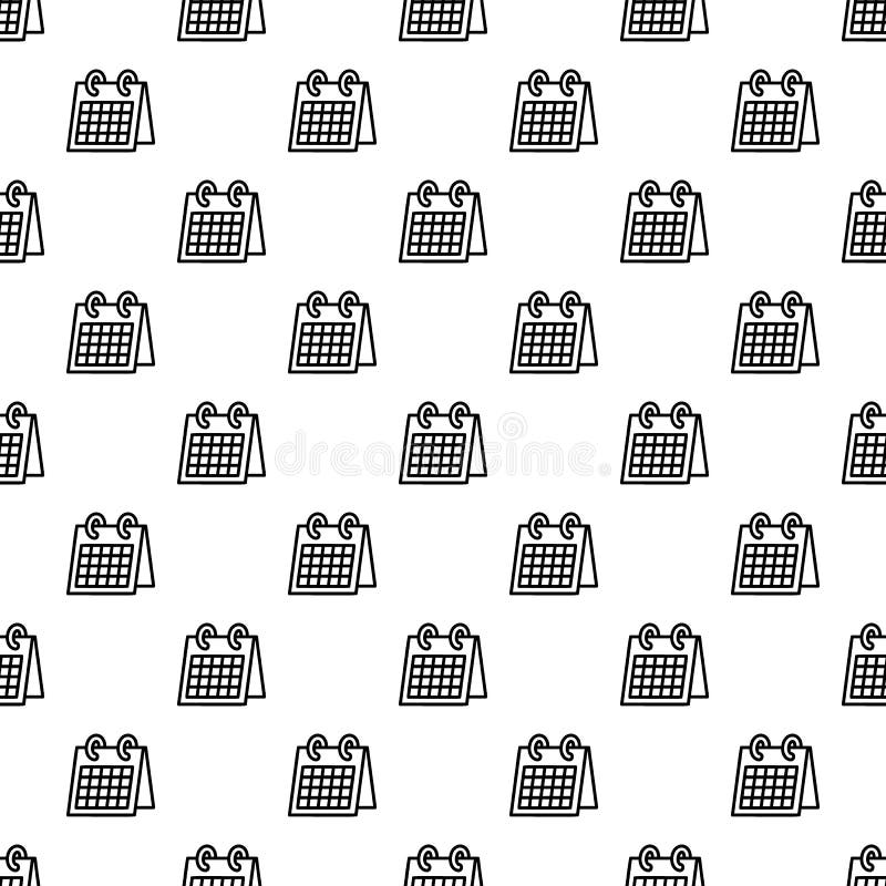 Office Calendar Pattern Seamless Stock Vector - Illustration of holiday ...